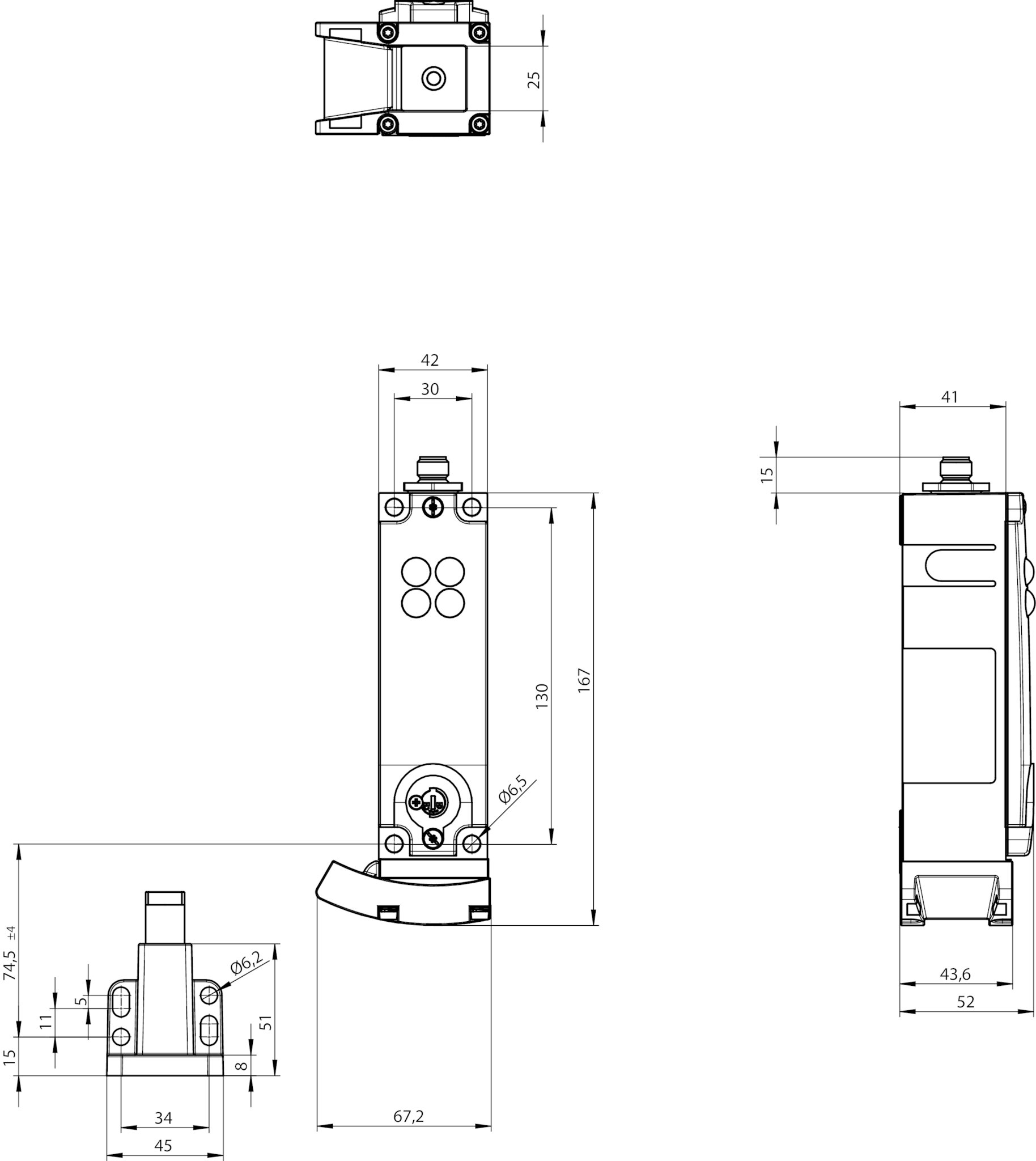 CET4-AP-CRA-AH-50X-SA-122415 Non-contact safety switch CET-AP-..., M12 ...