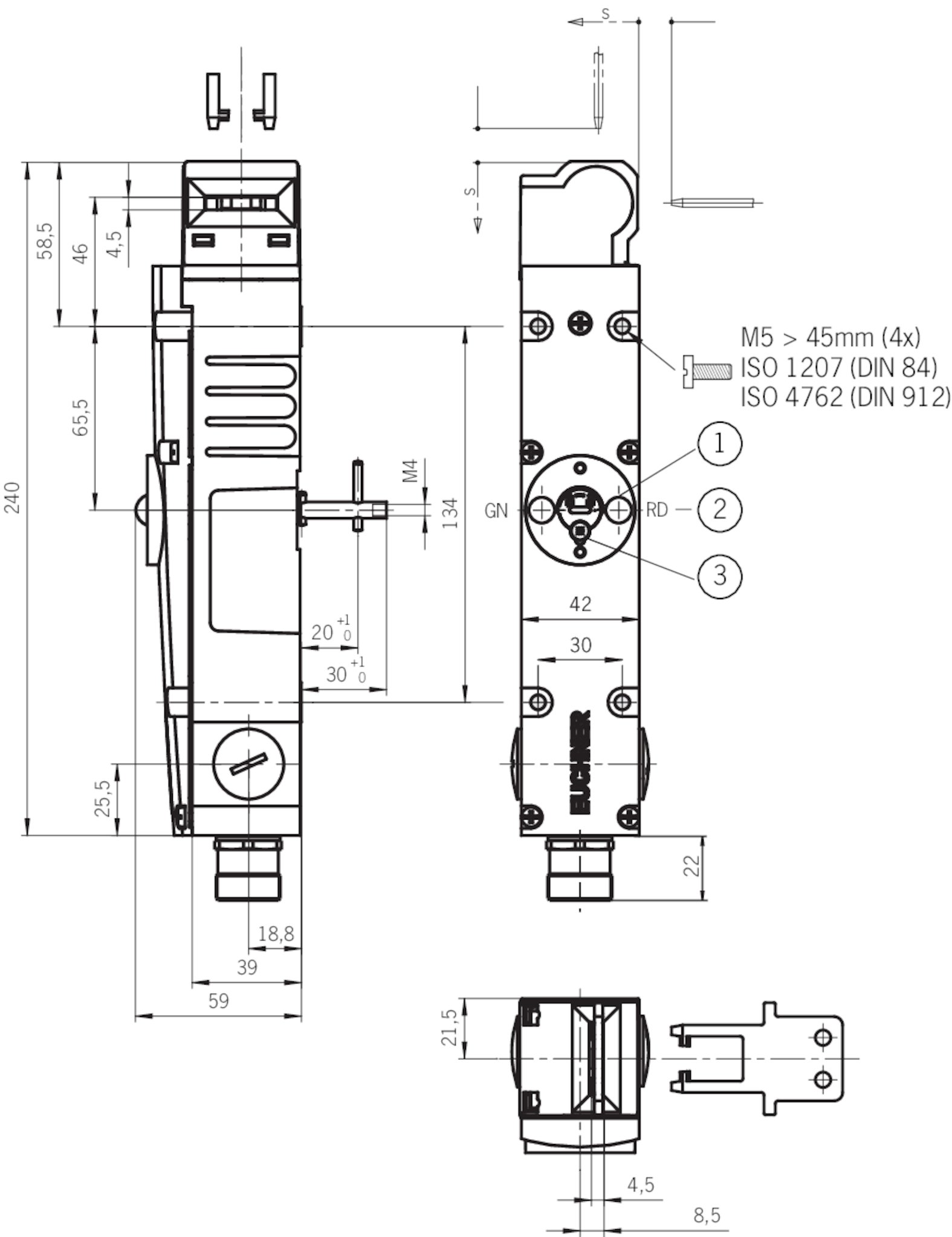 TX3B-A024RC18C1991 Safety switch TX, plug connector M23 (RC18 ...