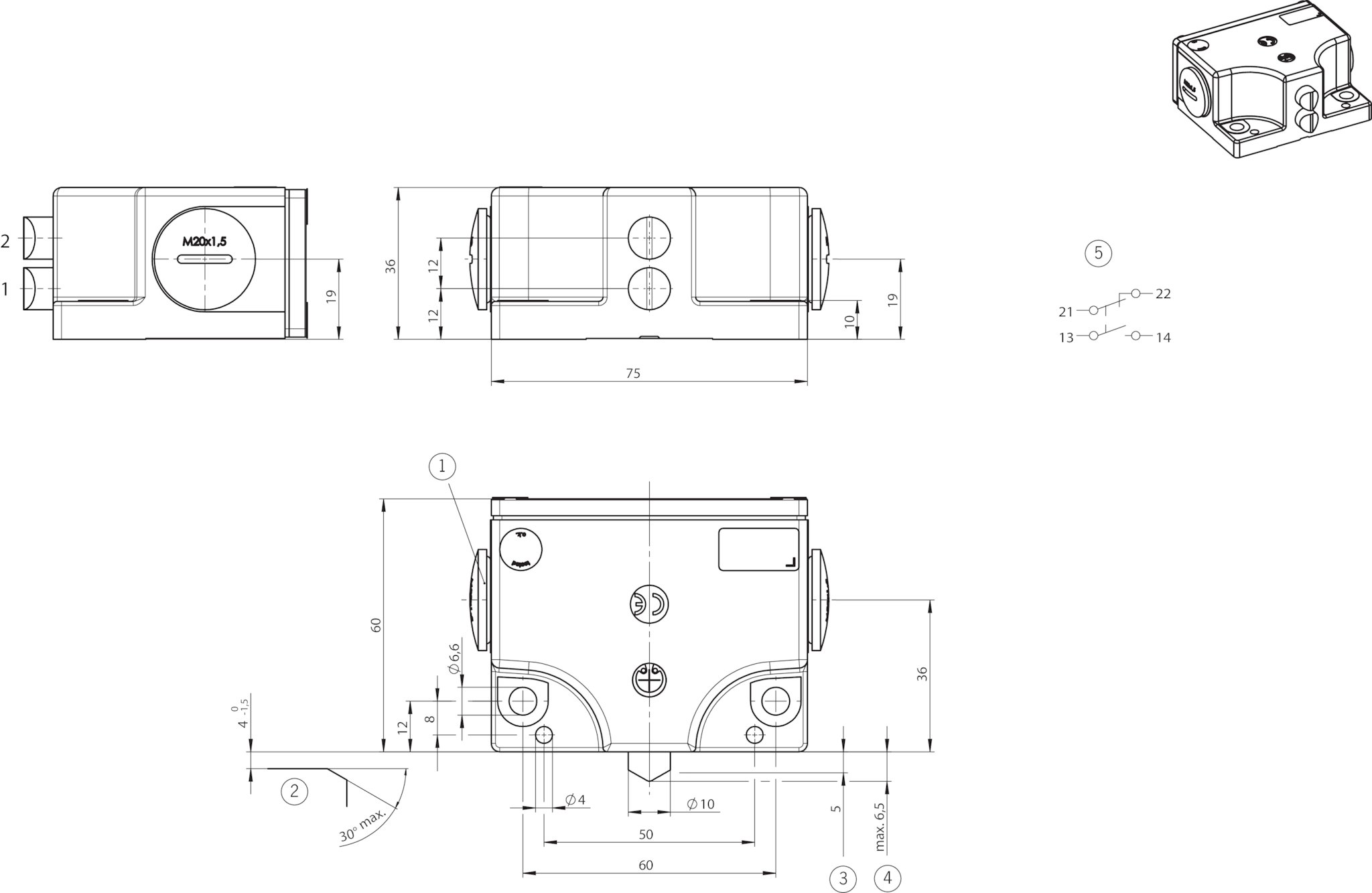 SN02D12-502-MC1688 SN...12 mm系列机械式 | EUCHNER – More than safety.