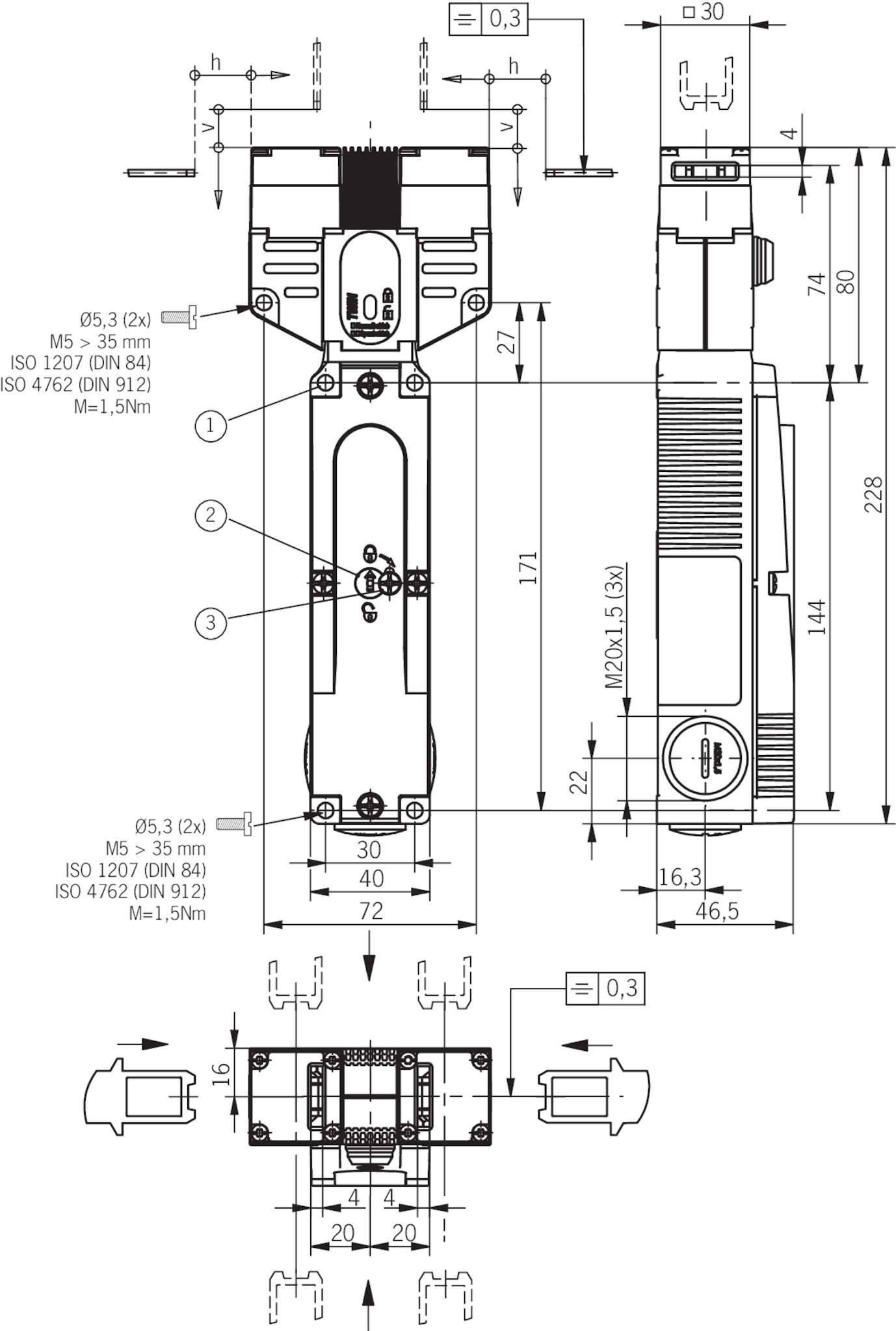 STA-TW-3A-2131AC024M STA-TWIN系列安全开关，具有门监控触点 | EUCHNER – More than safety.