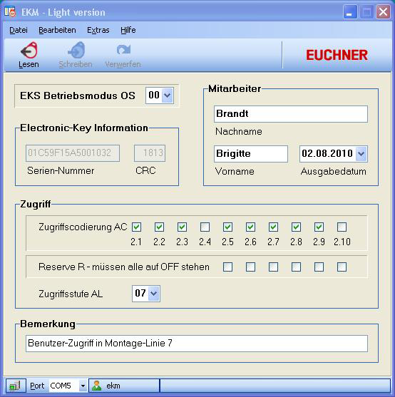 ANWPG ELECTRONIC KEY MANAGER LIGHT 简装版EKM电子钥匙管理软件 | EUCHNER – More than ...