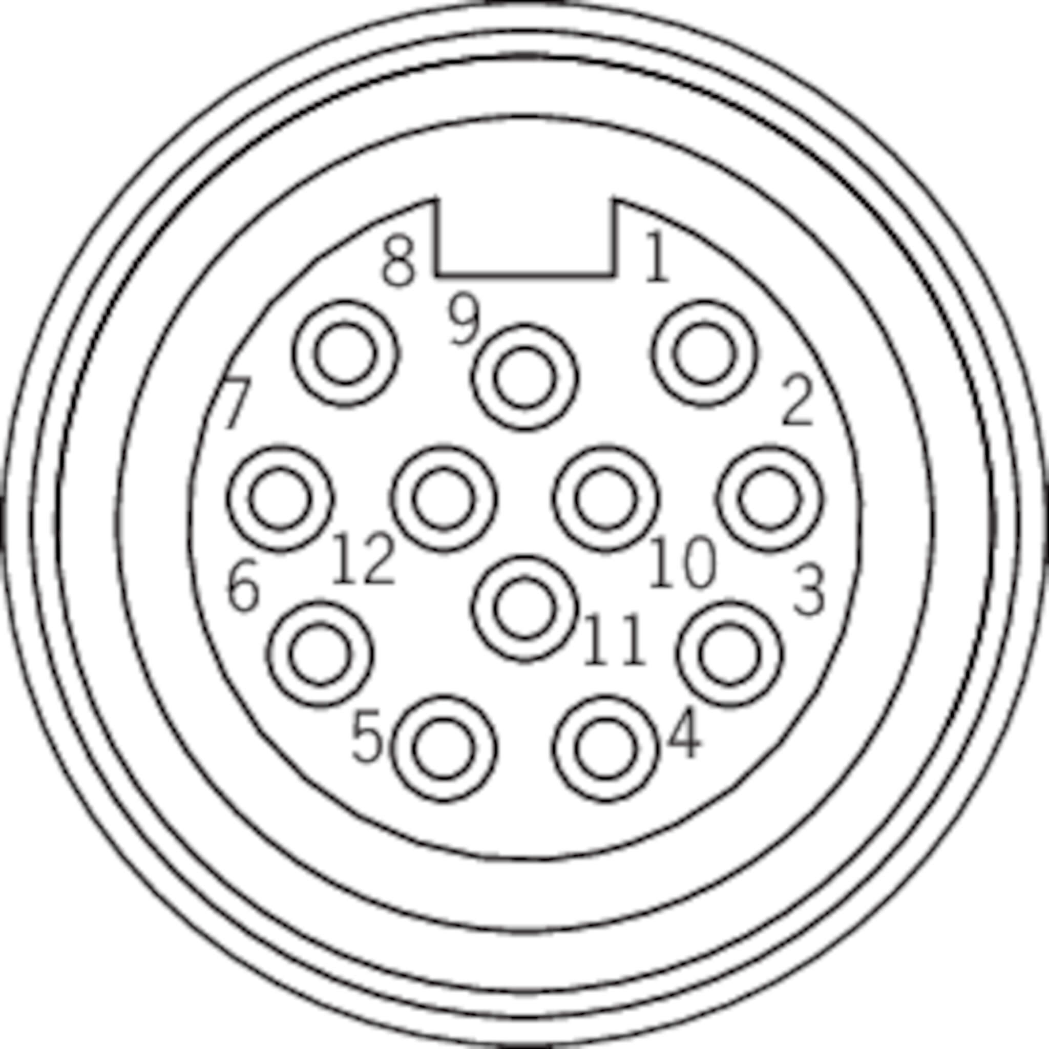 C-MINF12-12X1,0PU06,0-MA-102522 Connection cable with plug connector ...